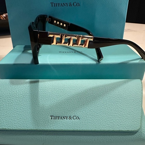Tiffany & Co. | Accessories | Tiffany True Tf 423 Black With Gold ...
